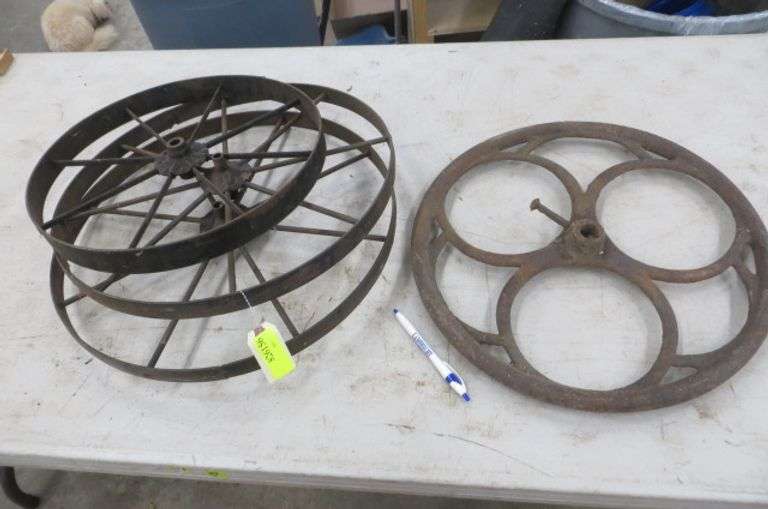Metal Wheels 18"(2), 15"(1), 17" Machinery Crank Wheel - Lambrecht ...