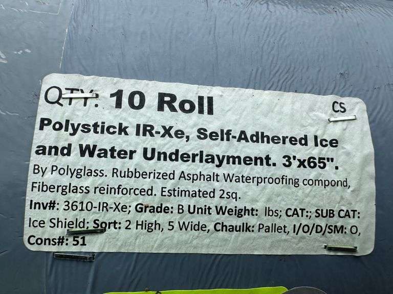 Polystick IR-Xe, Self-Adhered Ice and Water Underlayment 3'x65 ...