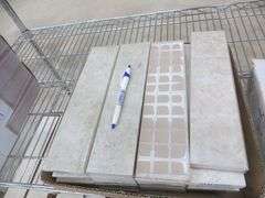 Caribbean Slate Bullnose Tile 12x3" - Lambrecht Auction, Inc.