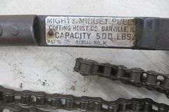 Mighty Midget 500 lb. Chain Puller - Lambrecht Auction, Inc.