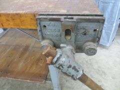 Workbench w/ Recessed Center & 7" Wood Vise - Lambrecht Auction, Inc.