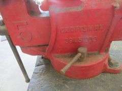 Workbench w/ Recessed Center & 5" Craftsman Vise - Lambrecht Auction, Inc.