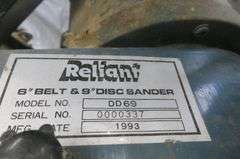 Reliant 6" Belt / 9" Disc Sander - Lambrecht Auction, Inc.