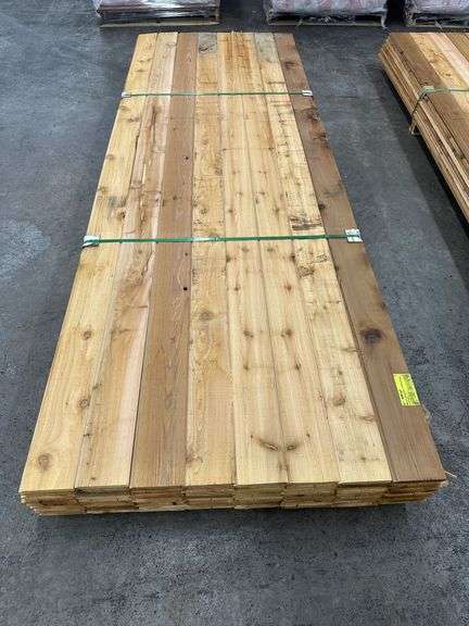 Western Red Cedar T&G Paneling 1"x6"x10' - Lambrecht Auction, Inc.