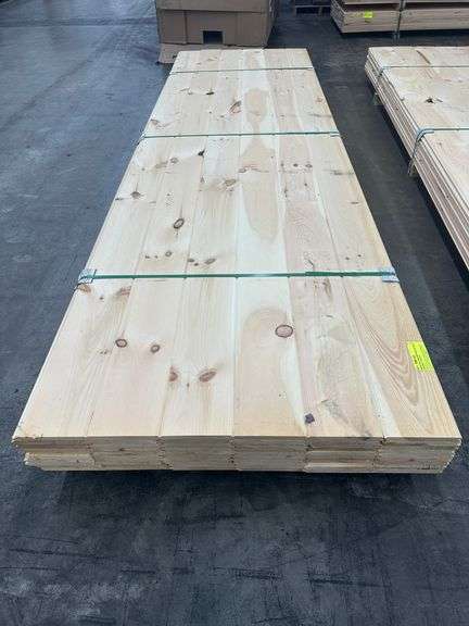 White Pine T&G WP4 Smooth Face Paneling 1"x8"x12' - Lambrecht Auction, Inc.