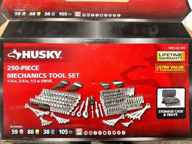 Husky 290-Piece Mechanics Tool set - Lambrecht Auction, Inc.
