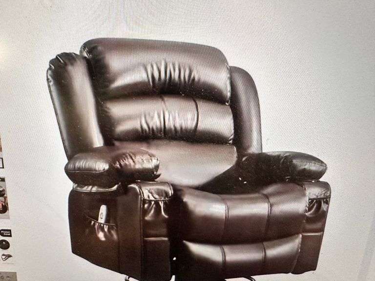 YOFE, Modern Brown PU Leather Manual Recliner Chair - Lambrecht Auction ...