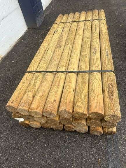 Pressure Treated Southern Yellow Pine Fence Post 5"x8' - Lambrecht ...