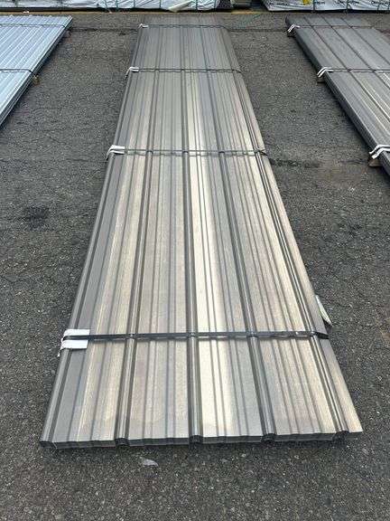 Dull Galvanized Metal Panel 3'x16' - Lambrecht Auction, Inc.