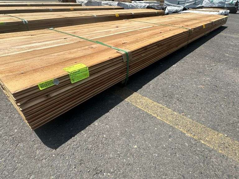 Western Red Cedar T&G Paneling 1"x6"x16' - Lambrecht Auction, Inc.