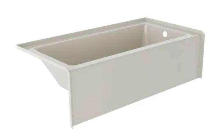 Jacuzzi Signature 66" Three Wall Alcove Acrylic Soaking Tub with Right ...