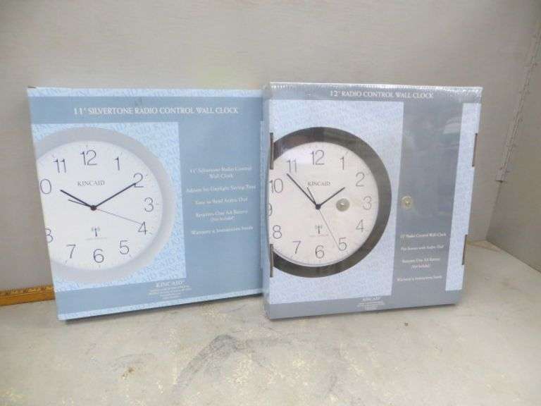 Kincaid Radio Controlled Wall Clocks - NIB - Lambrecht Auction, Inc.