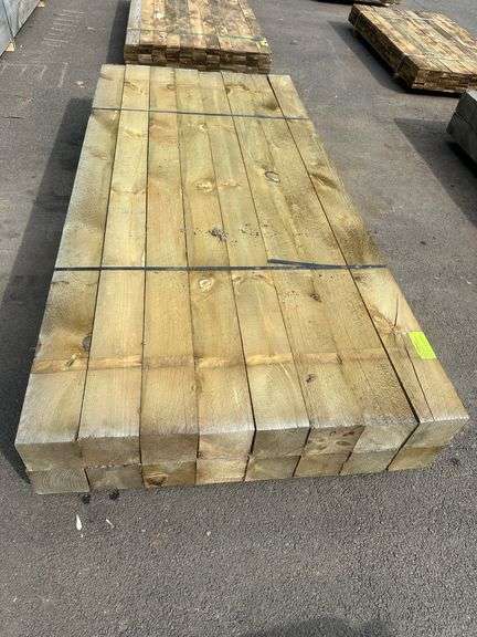 Pressure Treated Dimensional Lumber 6"x6"x8' - Lambrecht Auction, Inc.