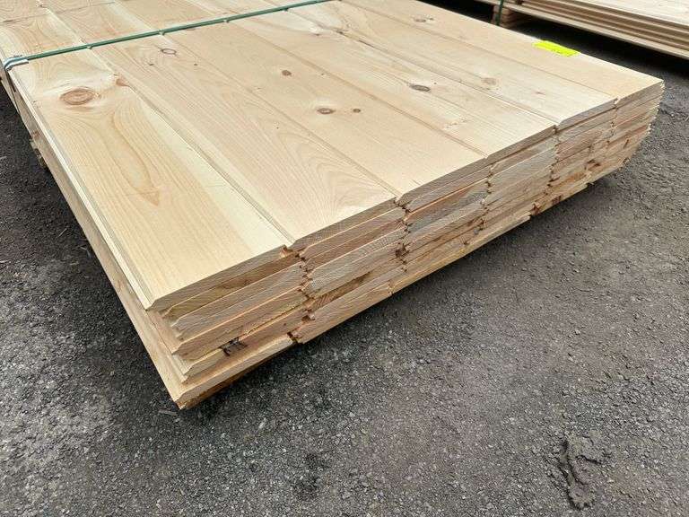 White Pine T&G WP4 Smooth Face Paneling 1"x8"x10' - Lambrecht Auction, Inc.
