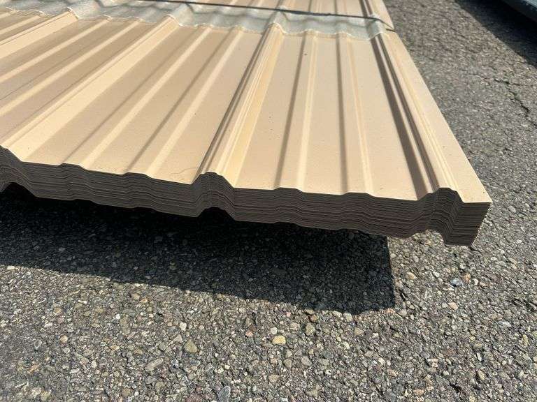 Tan Corrugated Metal Panel 3'x8' - Lambrecht Auction, Inc.
