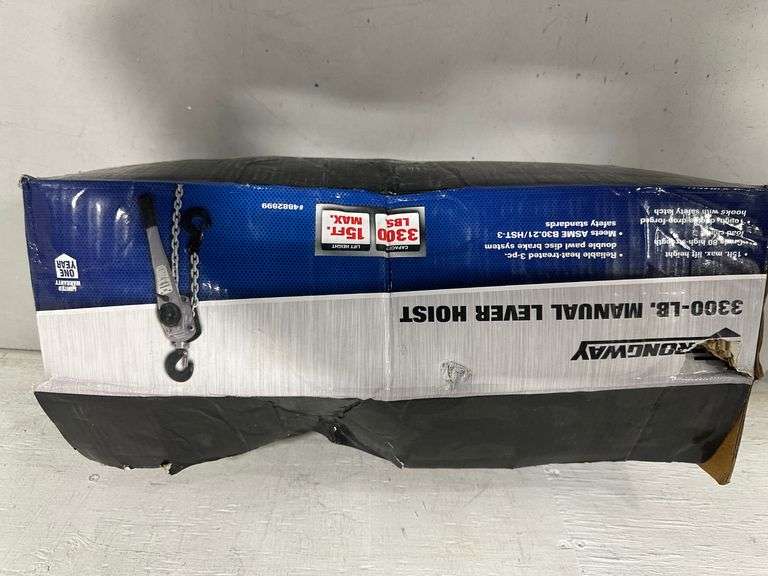 Strongway Heavy-Duty Lever Chain Hoist - Lambrecht Auction, Inc.