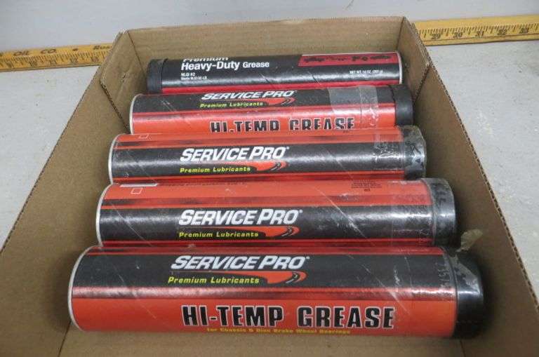 Four Hi-Temp Grease Tubes & a HD Grease Tube - Lambrecht Auction, Inc.