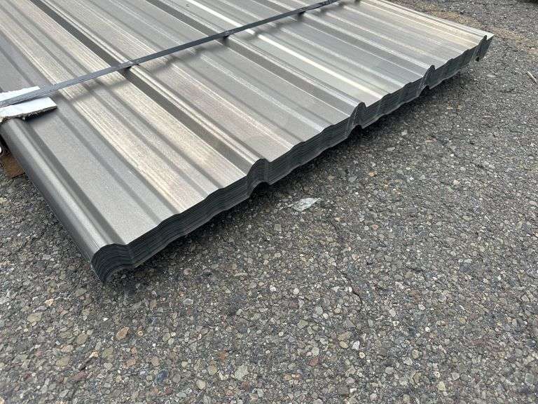 Dull Galvanized Metal Panel 3'x16' - Lambrecht Auction, Inc.