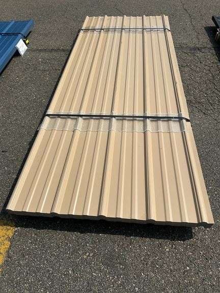 Tan Corrugated Metal Panel 3'x8' - Lambrecht Auction, Inc.