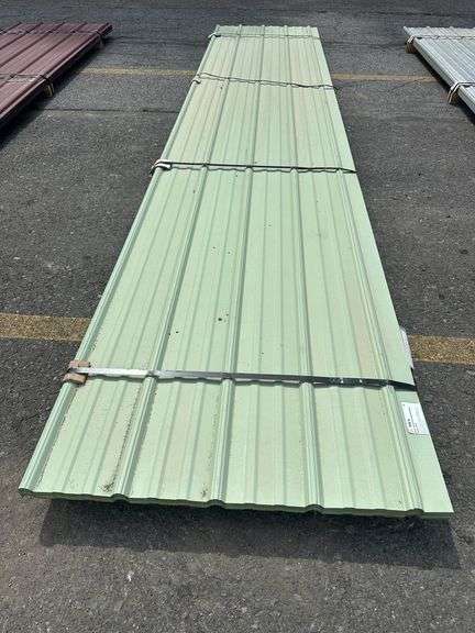 Green Primed Corrugated Metal Panel 3'x16' - Lambrecht Auction, Inc.
