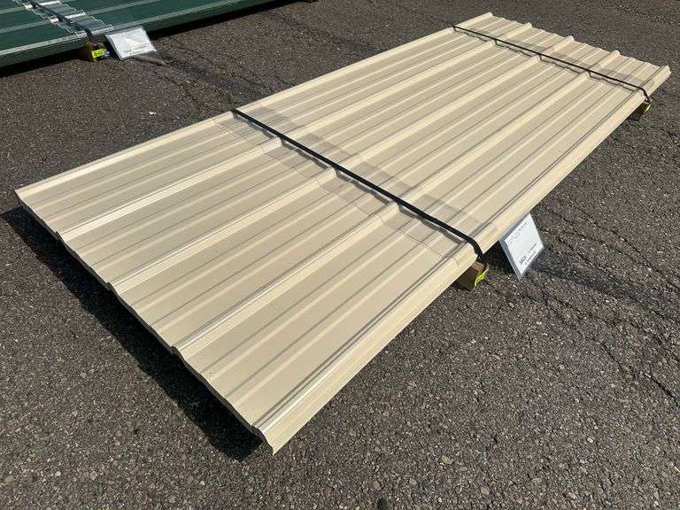 Beige Corrugated Metal Panel 3'x8' - Lambrecht Auction, Inc.