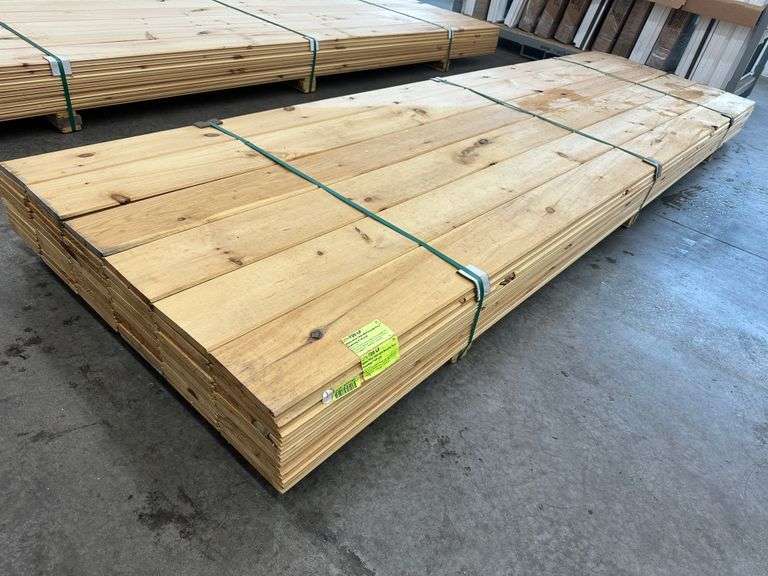 White Pine T&G WP4 Smooth Face Paneling 1"x8"x12' - Lambrecht Auction, Inc.