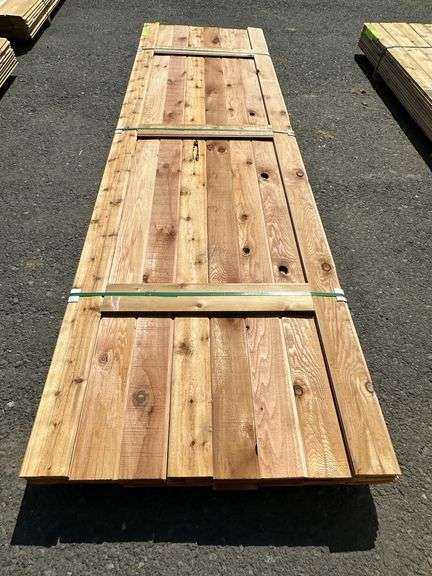 Western Red Cedar T&G Paneling 1"x6"x12' - Lambrecht Auction, Inc.