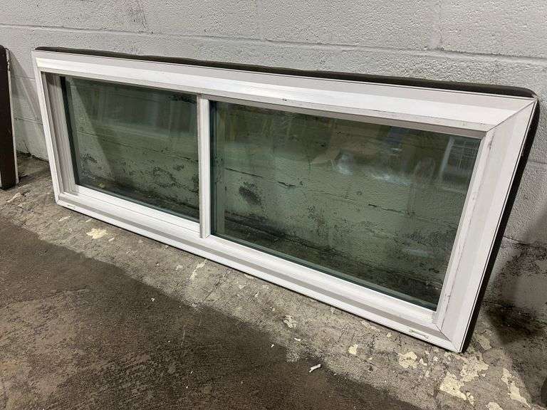 3 White Vinyl Double Slider Windows 58 5/8"x22 3/8" - Lambrecht Auction ...