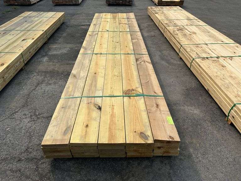 Pressure Treated Dimensional Lumber 2"x10"x16' - Lambrecht Auction, Inc.