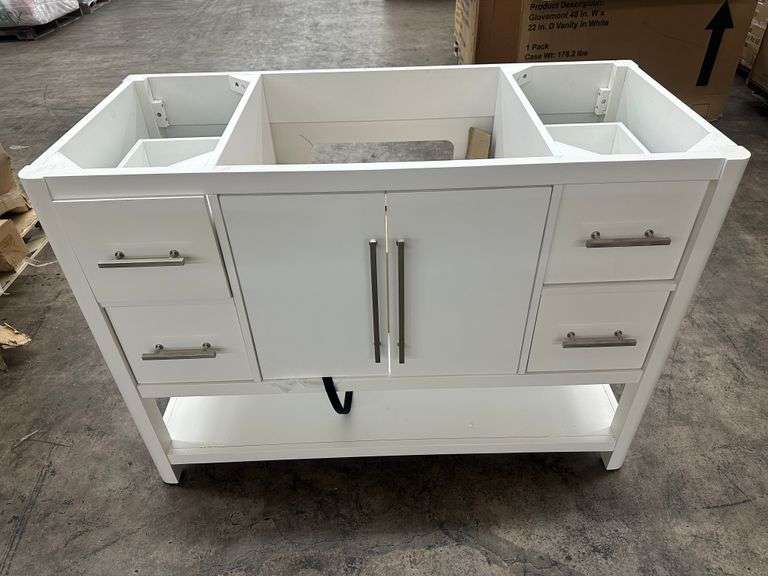 White 48" Vanity Base - Lambrecht Auction, Inc.