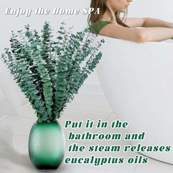 Kocat 20PCS Preserved Natural Eucalyptus Stems - Realistic Dried ...