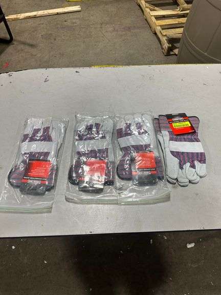 Ironton Work Gloves with Split Cowhide Palm(4x$) - Lambrecht Auction, Inc.