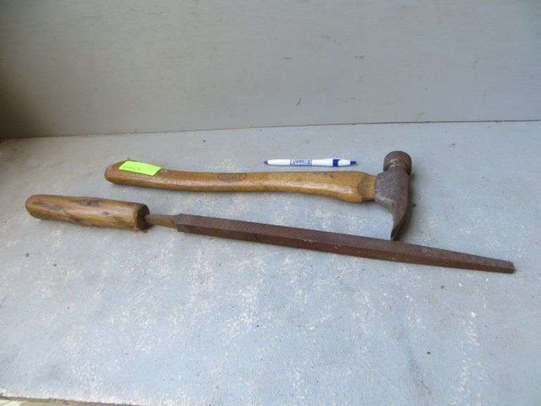 Large Framing Hammer & File - Lambrecht Auction, Inc.