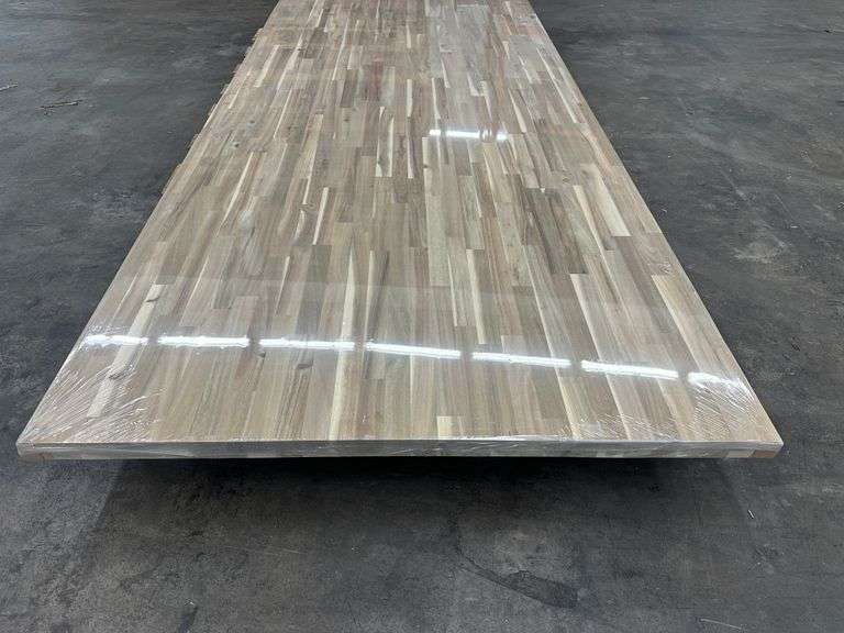 Acacia Butcher Block Countertop 1 1/2"x39"x8' - Lambrecht Auction, Inc.