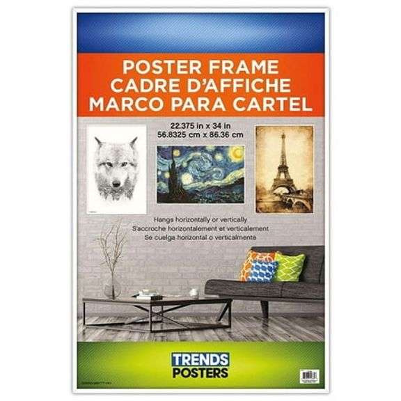 Trends International Poster Frame White for 22.375 x 34 Posters with ...