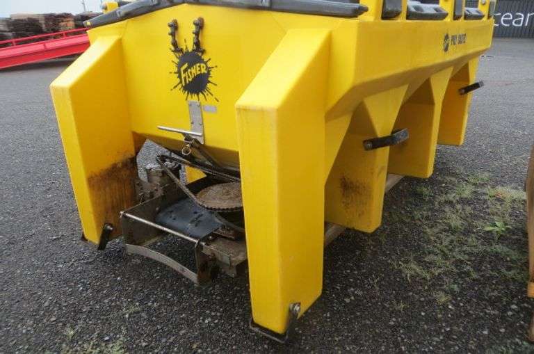 Fisher Poly-Caster Salt Spreader - NO SPINNER - Lambrecht Auction, Inc.