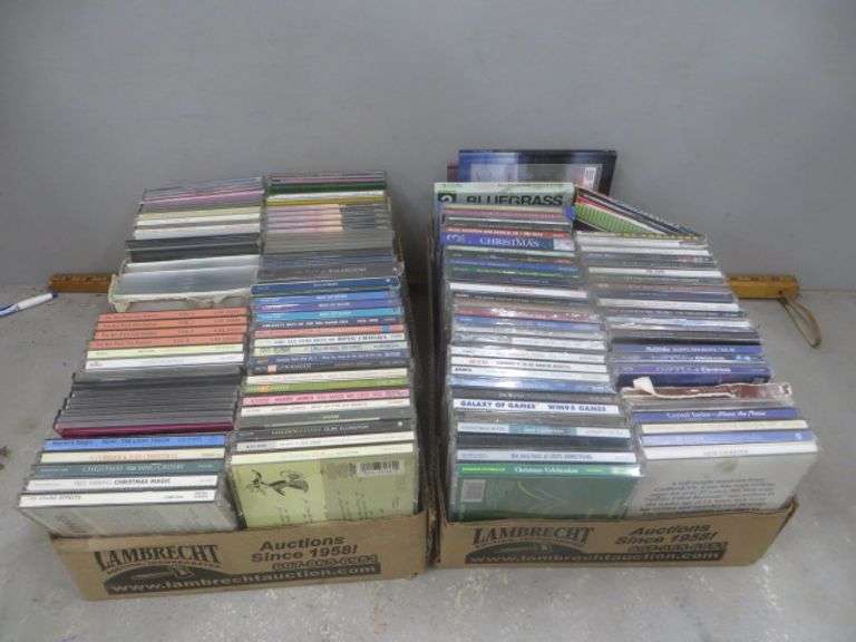 Assorted CDs - 2 Flats -See Pics & Details - Lambrecht Auction, Inc.