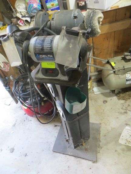 Grinder & Buffing Wheels on Pedestal - Lambrecht Auction, Inc.