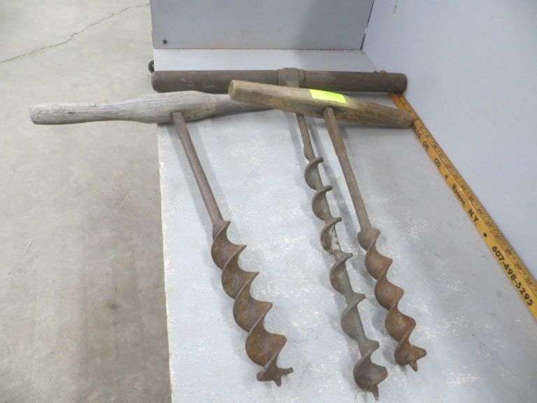 Three Hand Augers - Lambrecht Auction, Inc.