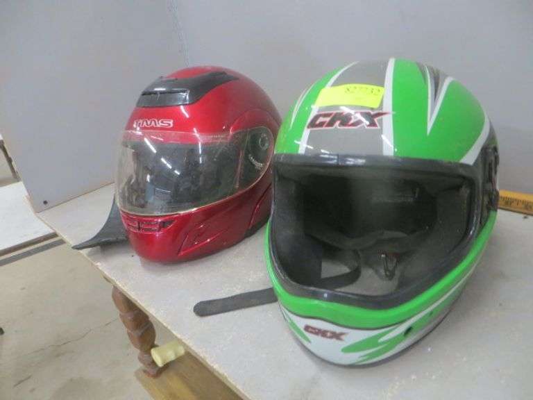 Two Full Faced Helmets - Lambrecht Auction, Inc.