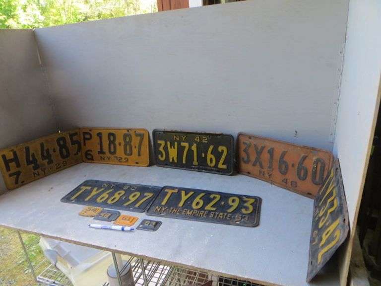 Old NY License Plates - 1929, 1942, 1946, 1947, 1950, 1953 - Lambrecht ...
