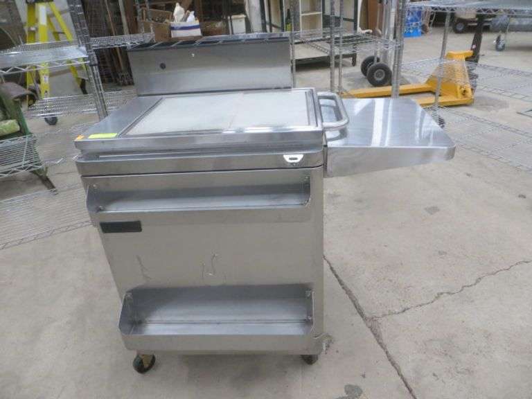 Small Commercial Condiment Station & Sink on Wheels - Lambrecht Auction ...
