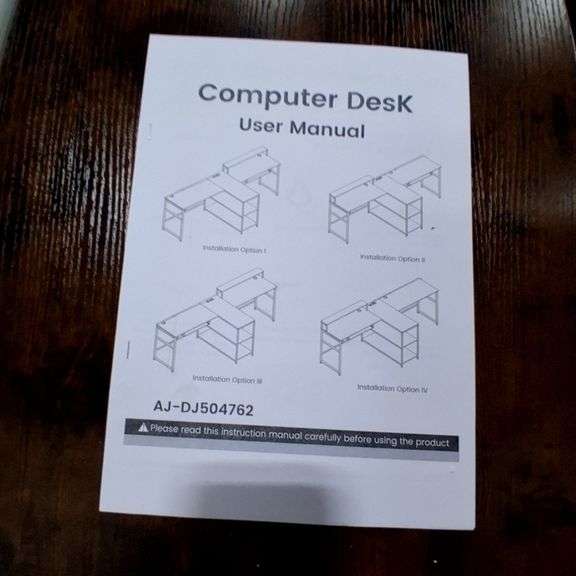 Computer Desk with Adjustable Installation Options - Lambrecht Auction ...