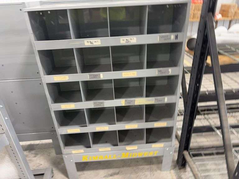 Bolt Bin Storage, 20 Bins 8 1/2”x 8 1/2”x 12” deep, On Stand, 36” wide ...