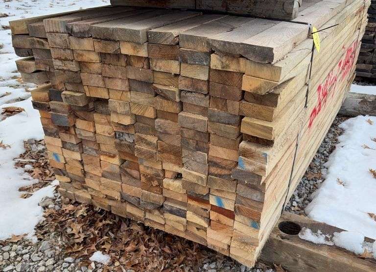 2X4x7’ Hardwood Lumber, 933.33 Bd Ft in Bundle, - Langham Auctioneers
