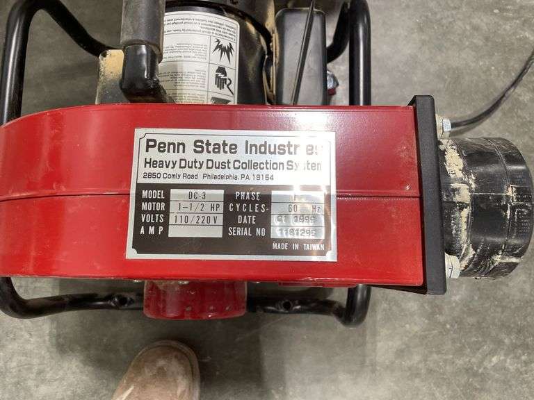 PSI Cyclone Dust Collector, Cyclone Cone, Fan Model Penn State ...