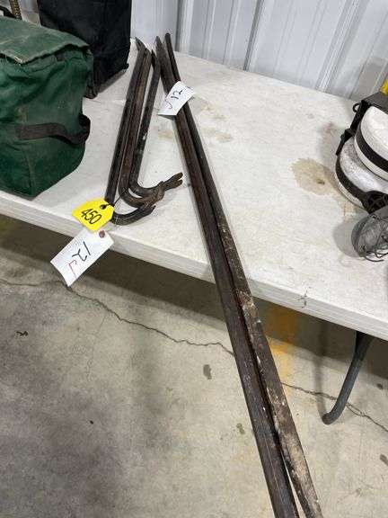 3ea. Crow Bars, lengths 22”,24”30”, 2 ea. straight bars, lengths 55 ...