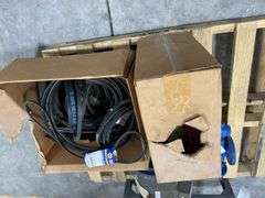 Assortment of Various sized NAPA Belts, box of rags, - Langham Auctioneers