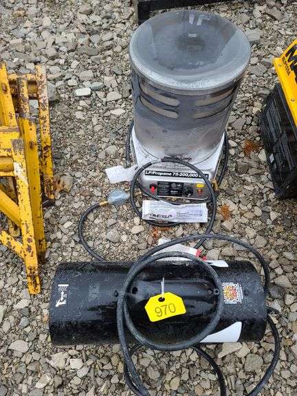 (2) Propane Heaters, (1) 75-200K BTU Desa Propane Heater, (1) Desa AT ...