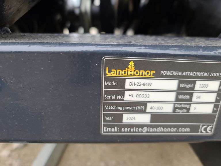 Unused Wuxi Landhonor 84" Tractor Disc Harrow, Model Number DH-22-84W ...